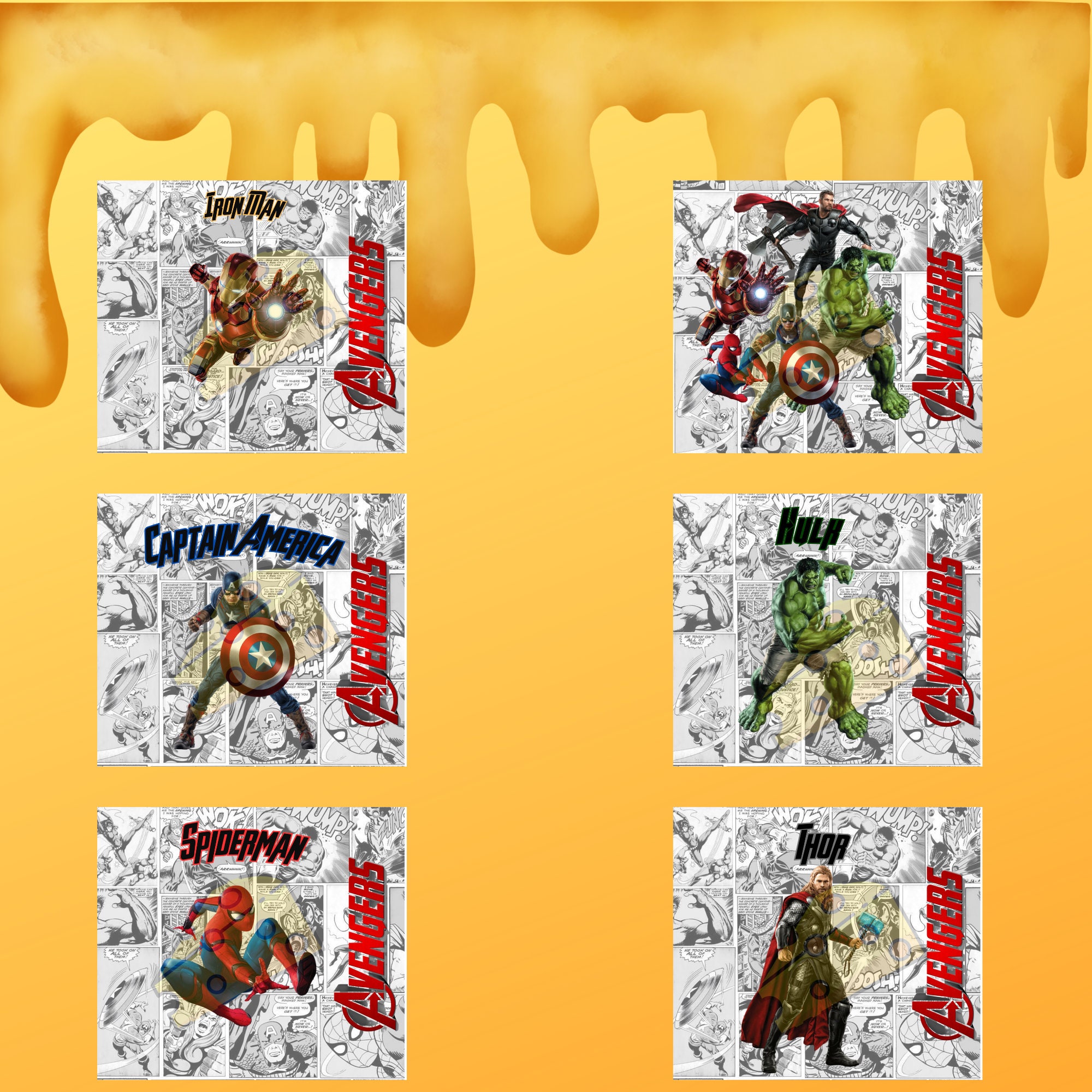 Superheroes Bundle I 6 Designs I Png I 20 0z Skinny Straight Tumblers ...