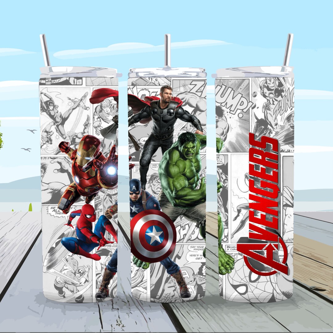 Superheroes Bundle I 6 Designs I Png I 20 0z Skinny Straight Tumblers ...