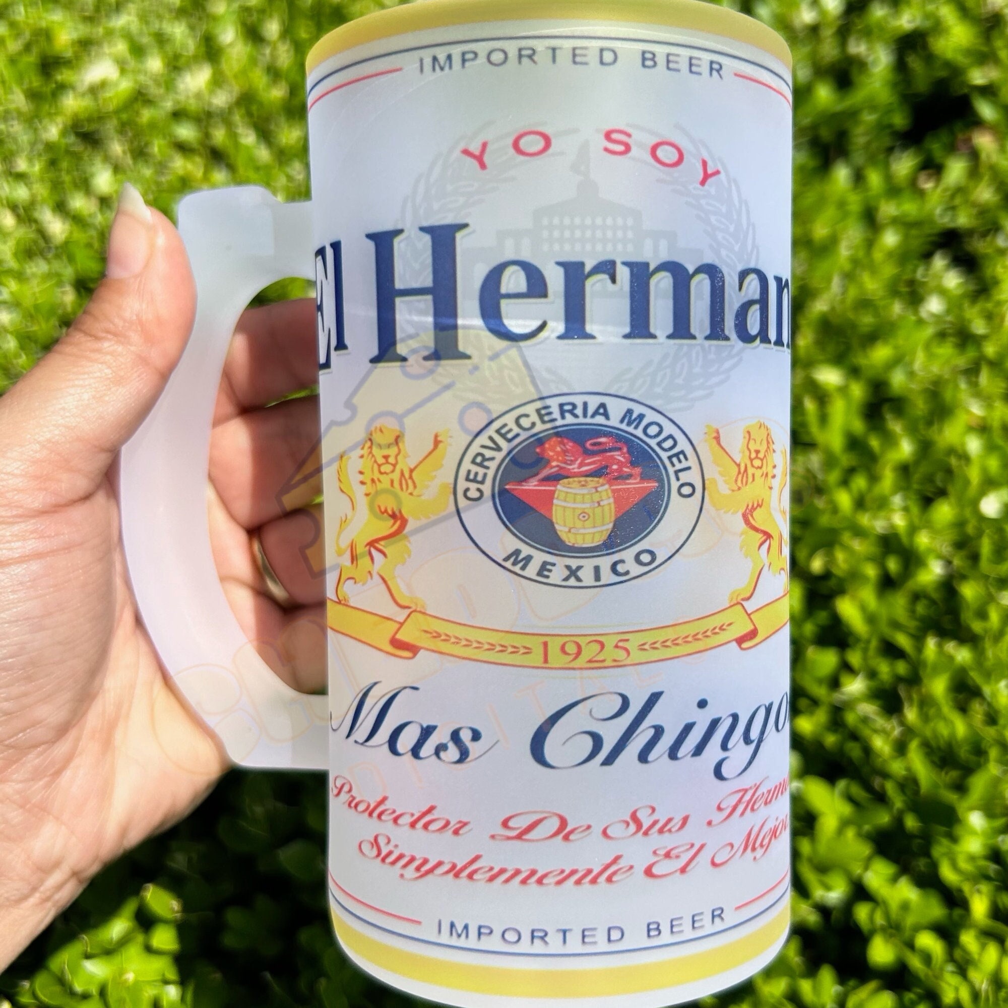 El Hermano Mas Chingon PNG FILE L Frosted Beer Mug L Tarro L Modelo L ...