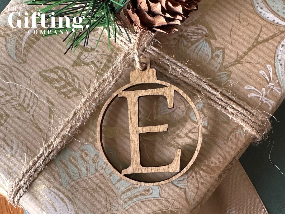 Personalised Christmas Initial Gift Tag - Stocking Name Tag - Custom ...