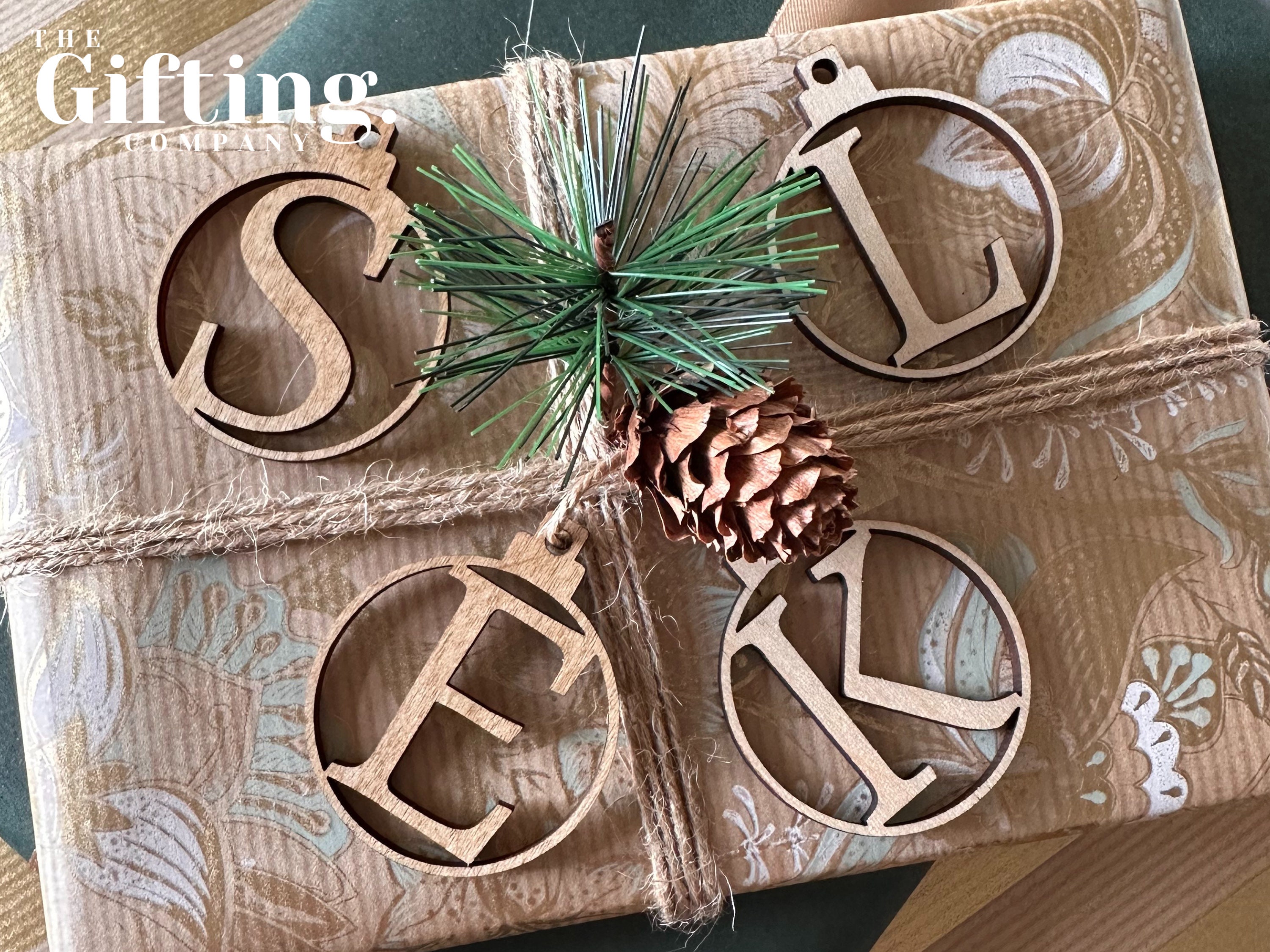 Personalised Christmas Initial Gift Tag Stocking Name Tag Custom Gift ...