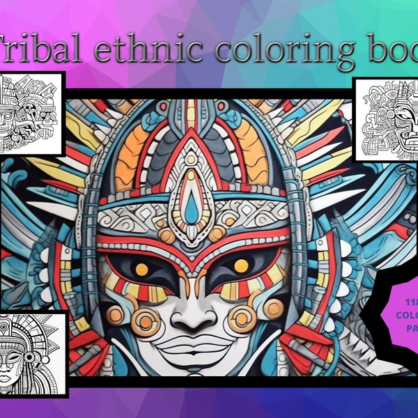 Tribal Coloring Book - Etsy