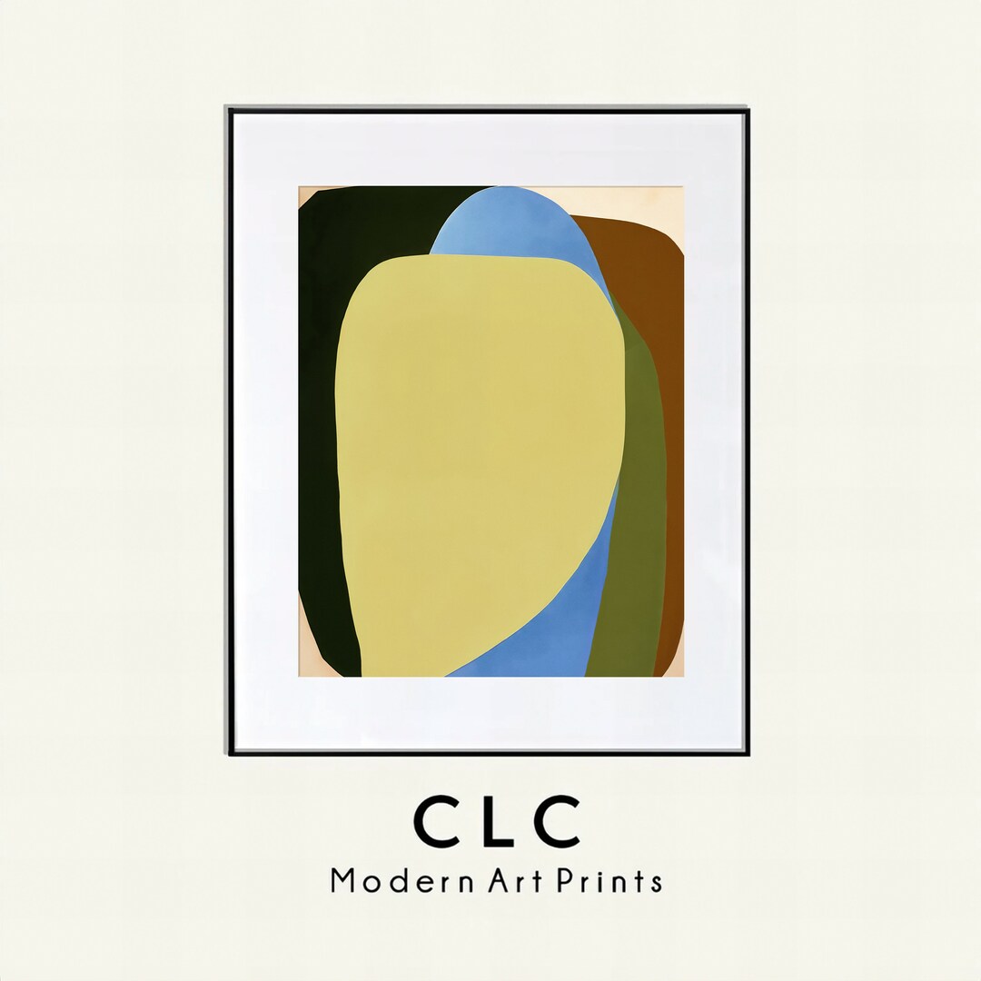 Unique Abstract Geometric Printable Art| Contemporary Color Block ...