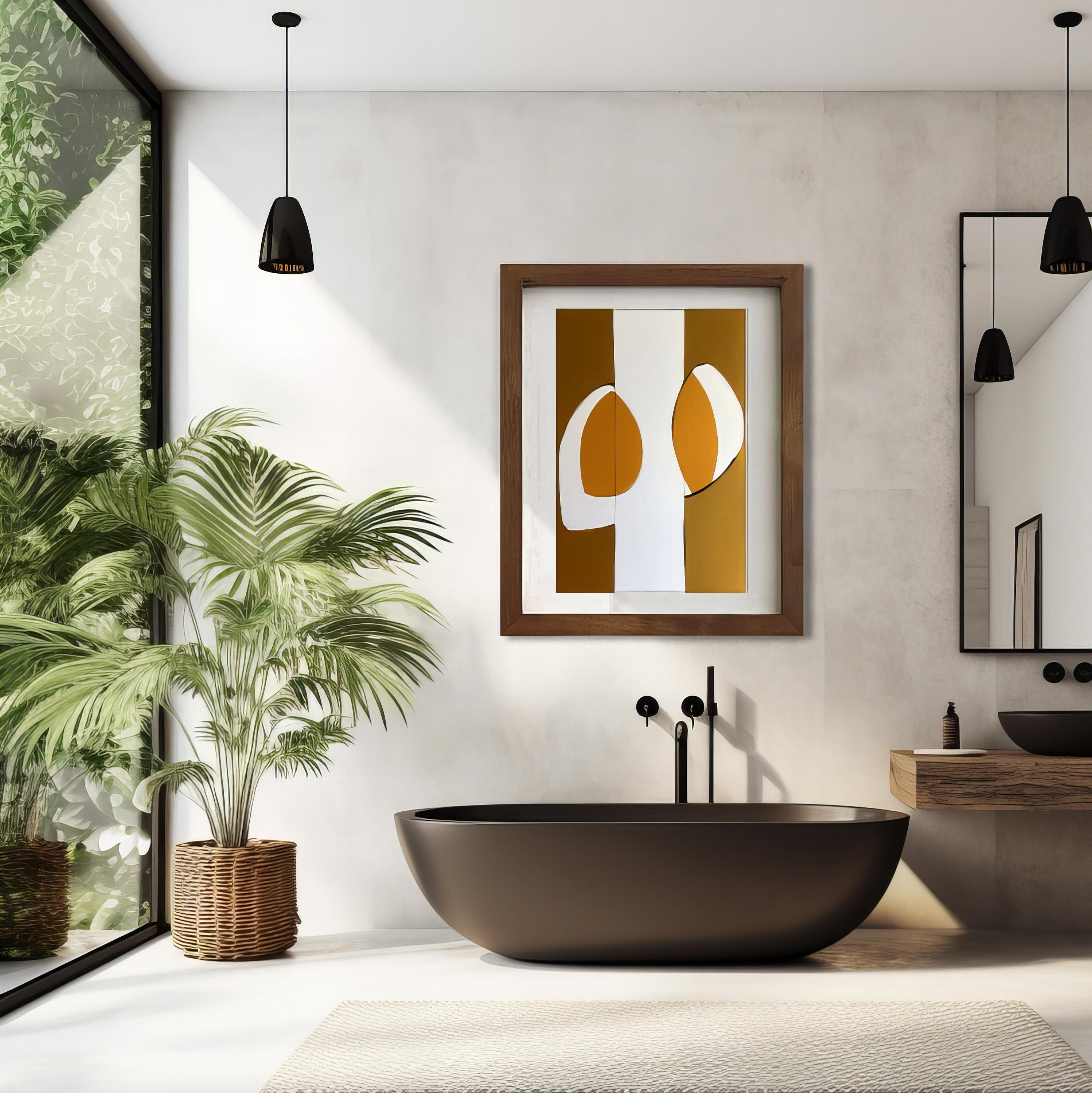 Minimalist Digital Prints With Earth Tone Palettes With Abstract Shapes ...