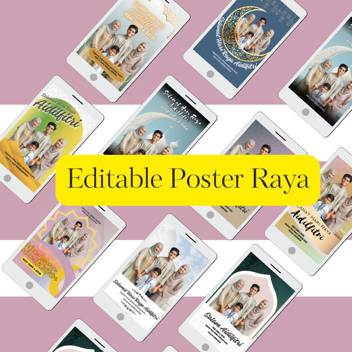TEMPLATE POSTER RAYA - Etsy