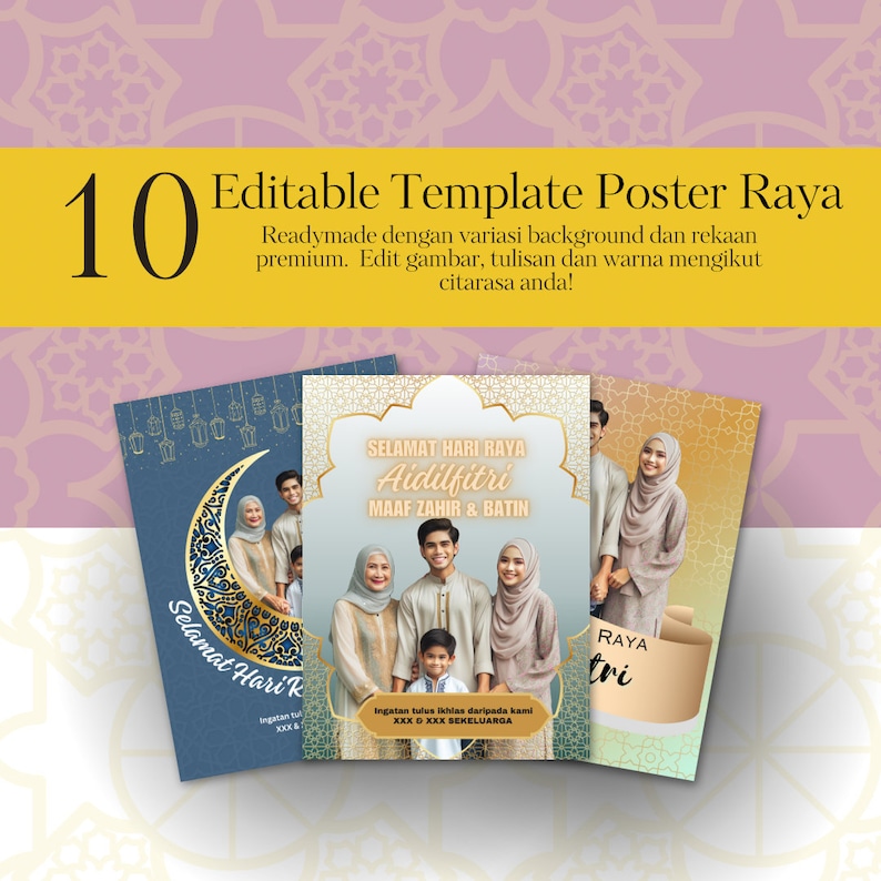 TEMPLATE POSTER RAYA - Etsy