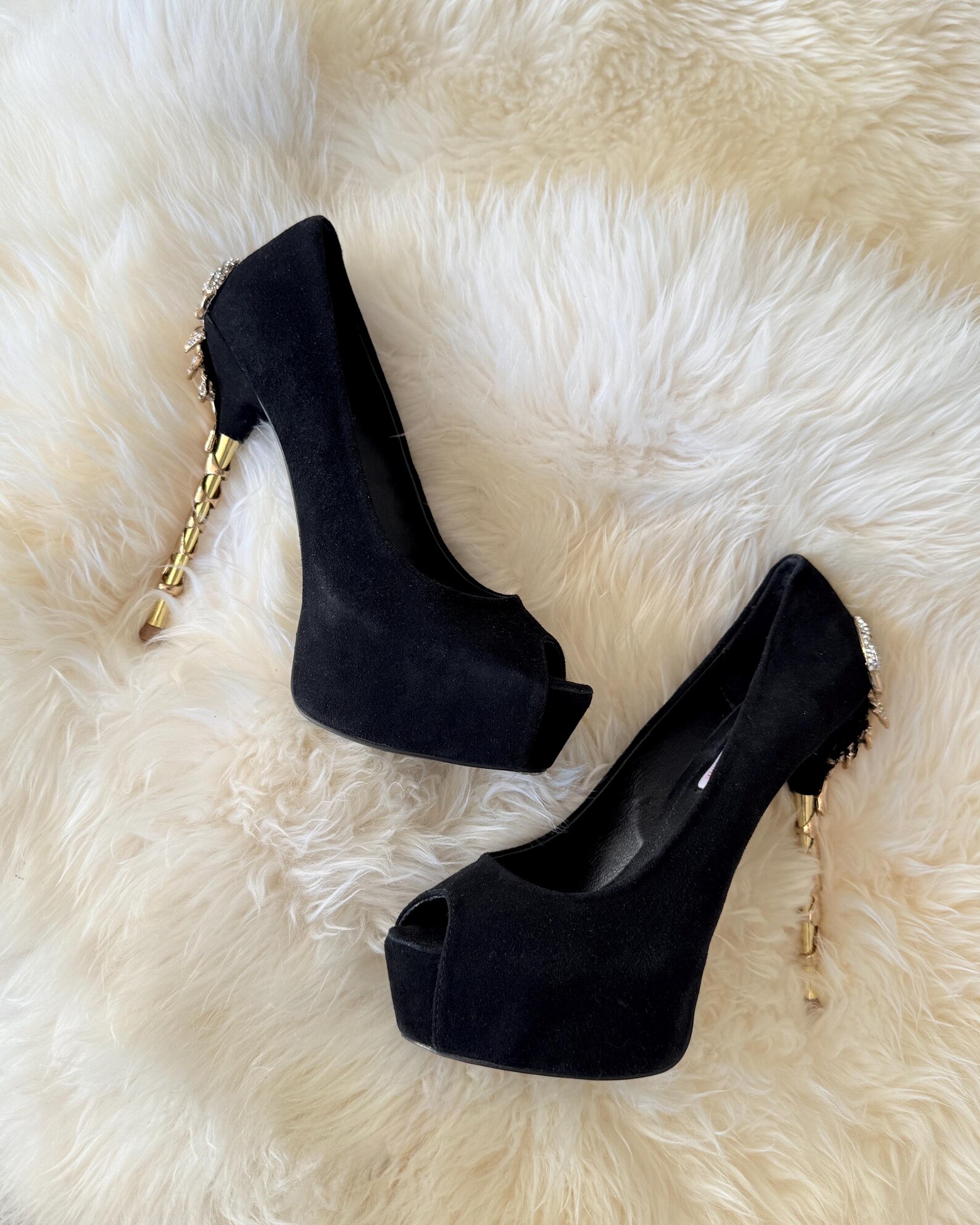 RARE Gianmarco Lorenzi Couture Jewel Encrusted Scorpion Heels - EU Size ...