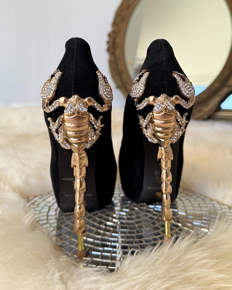 RARE Gianmarco Lorenzi Couture Jewel Encrusted Scorpion Heels - EU Size ...