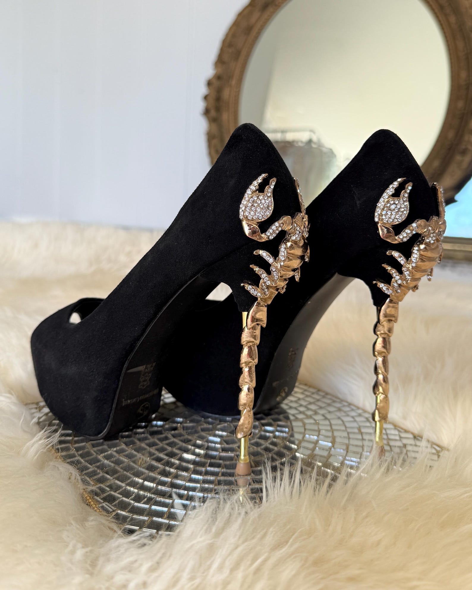 RARE Gianmarco Lorenzi Couture Jewel Encrusted Scorpion Heels - EU Size ...