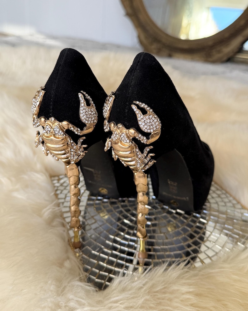 RARE Gianmarco Lorenzi Couture Jewel Encrusted Scorpion Heels - EU Size ...