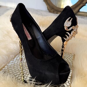 RARE Gianmarco Lorenzi Couture Jewel Encrusted Scorpion Heels - EU Size ...