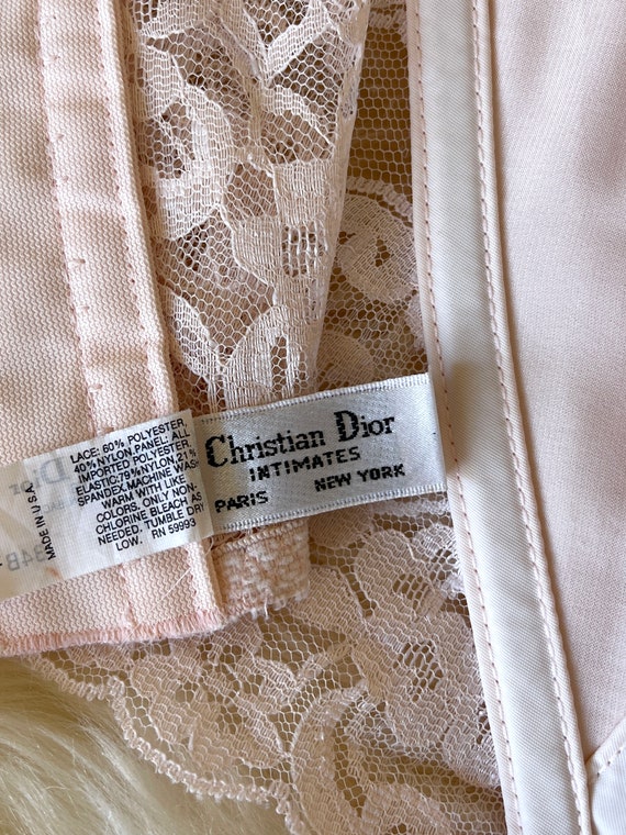 Vintage Christian Dior Lace and Satin Blush Pink Cors… - Gem