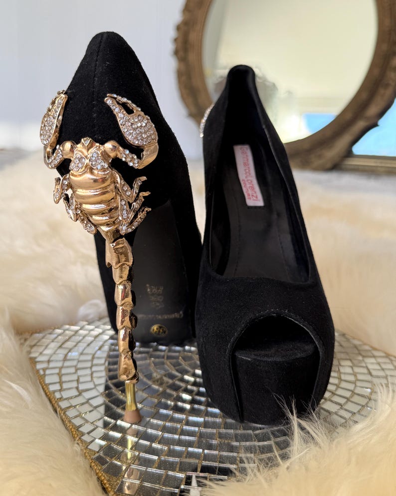 RARE Gianmarco Lorenzi Couture Jewel Encrusted Scorpion Heels - EU Size ...