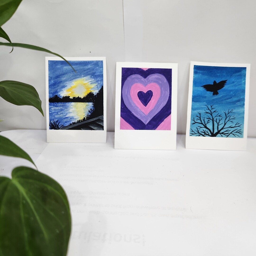 Handpainted Polaroid Set Customised Only Bookmarks Books - Etsy