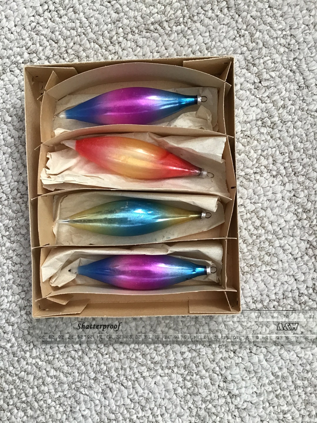 Vintage Teardrop Christmas Ornaments - Etsy