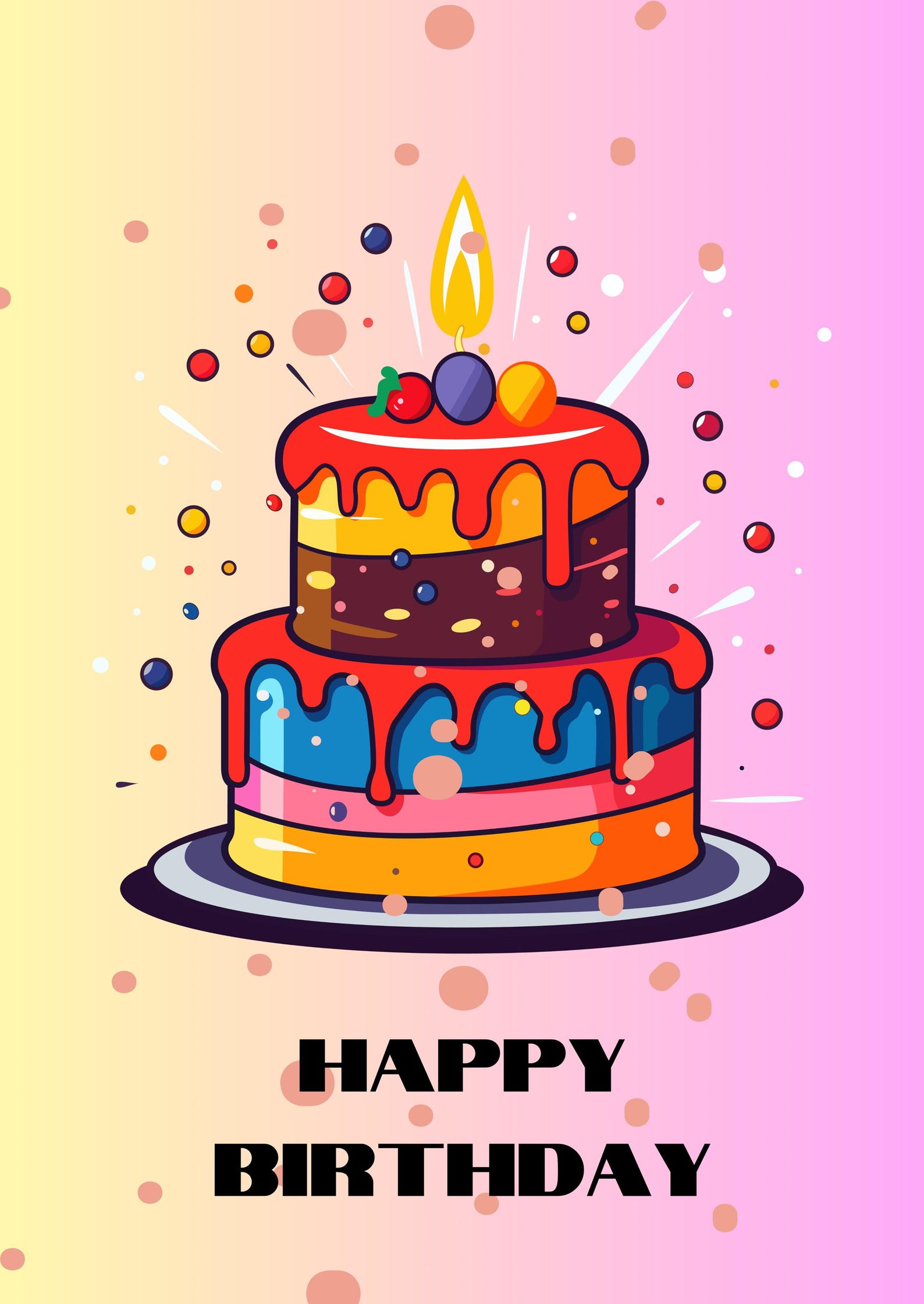 Digital Printable Birthday Card | Happy Birthday Card | Modern Greeting ...