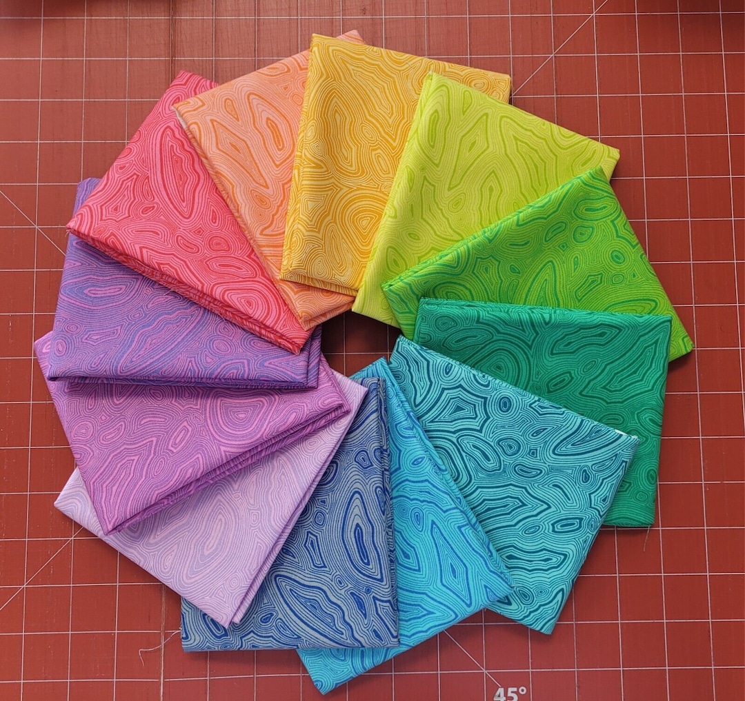 Tula Pink Mineral 12 Piece Bundle (fat Eighth, Fat Quarter or Half Yard ...
