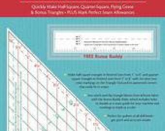 Bonnie Hunter Essential Triangle Tool, Acrylic Quilt Ruler, Quickly ...