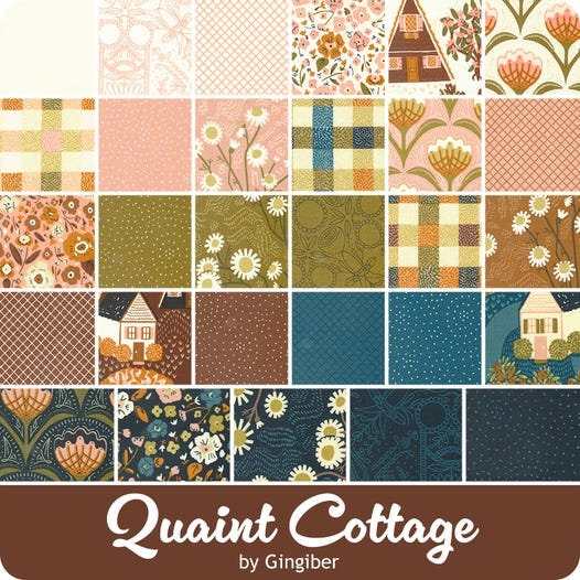 Quaint Cottage by Gingiber Mini Charm 48370MC Moda Precuts1 - Etsy