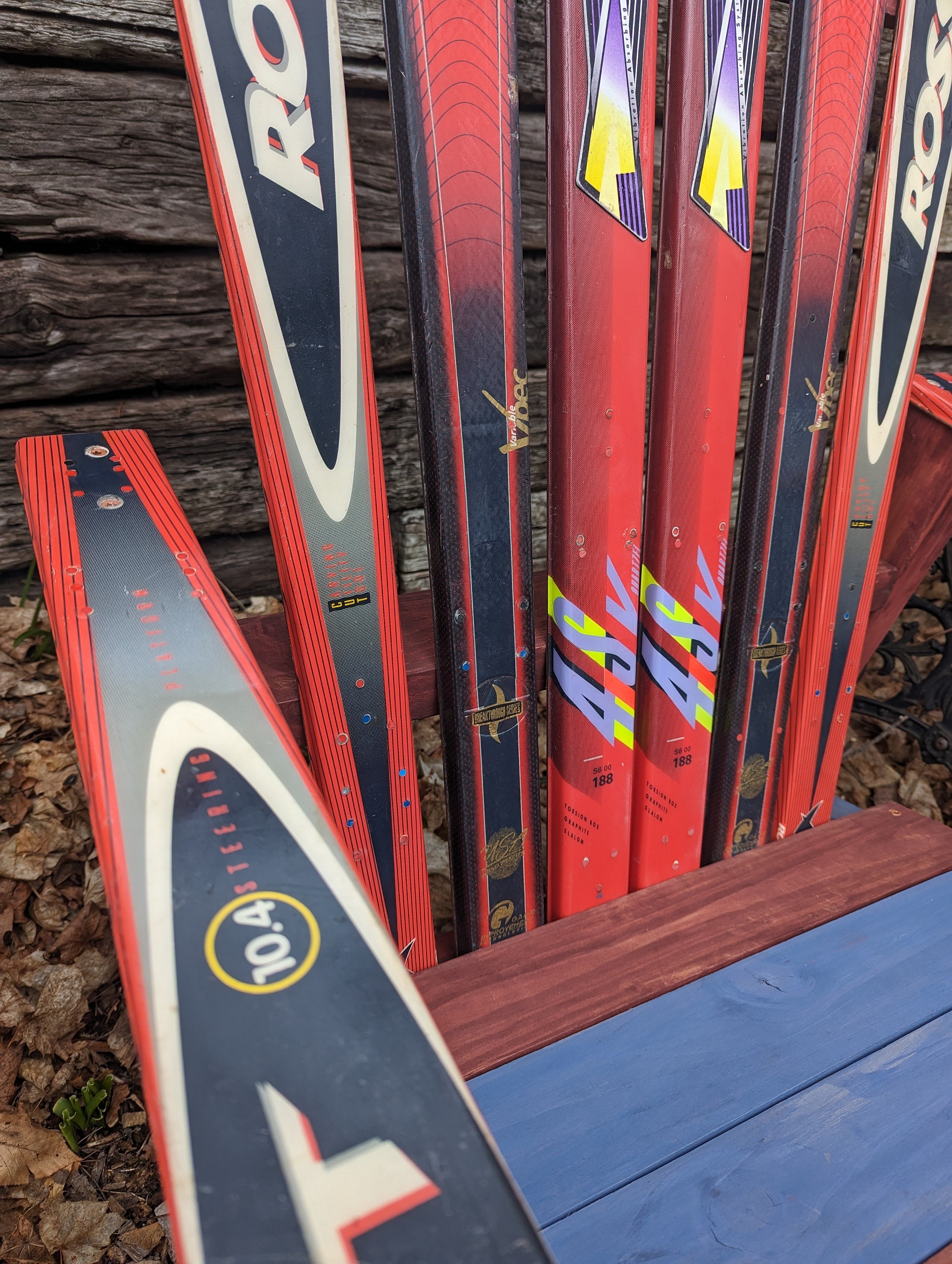 ADIRONDACK SKI CHAIR - Custom Made! Real Skis! - Etsy