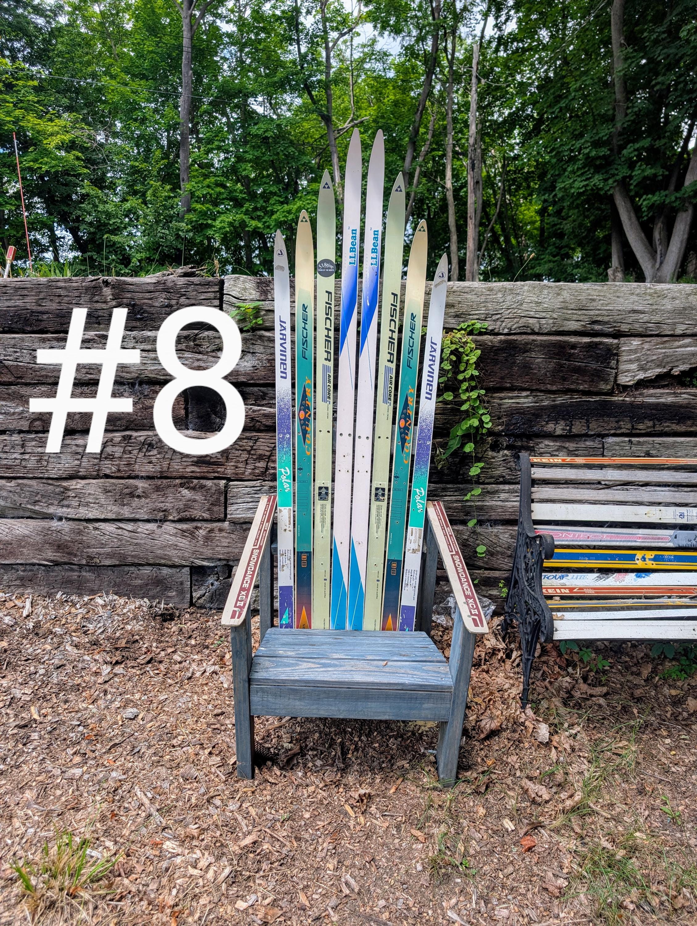 ADIRONDACK SKI CHAIR - Custom Made! Real Skis! Local Pickup Only - Etsy