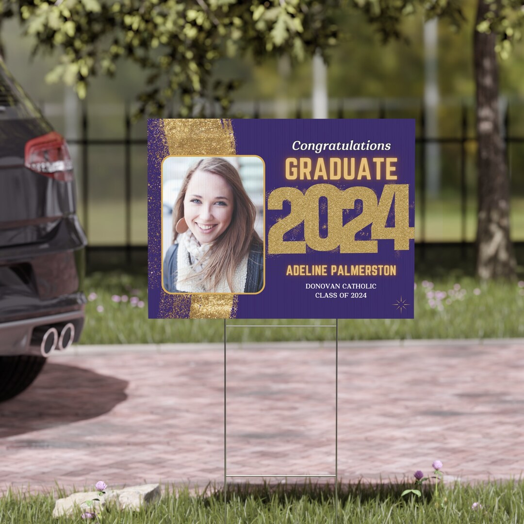 Personalized Graduation 2024 Yard Sign, Graduation, Class of 2024 ...