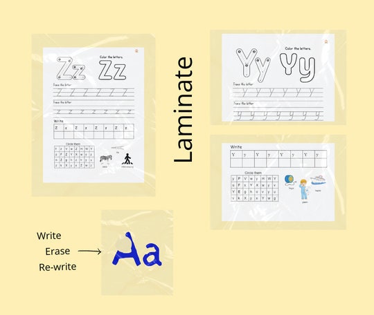 Alphabets Memory Card Printable Learn Writing Tracing Preschool and ...