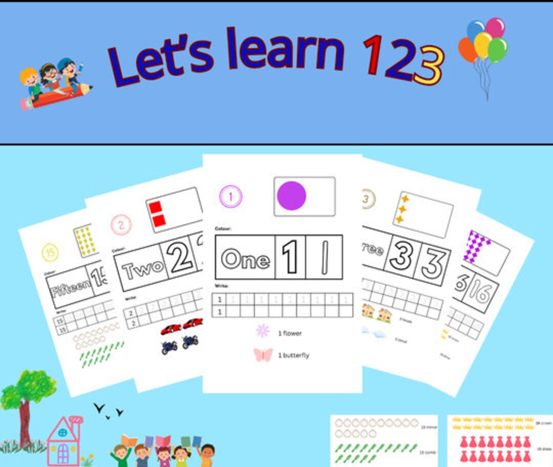 Numbers Memory Card Printable Learn Writing Tracing Preschool and ...