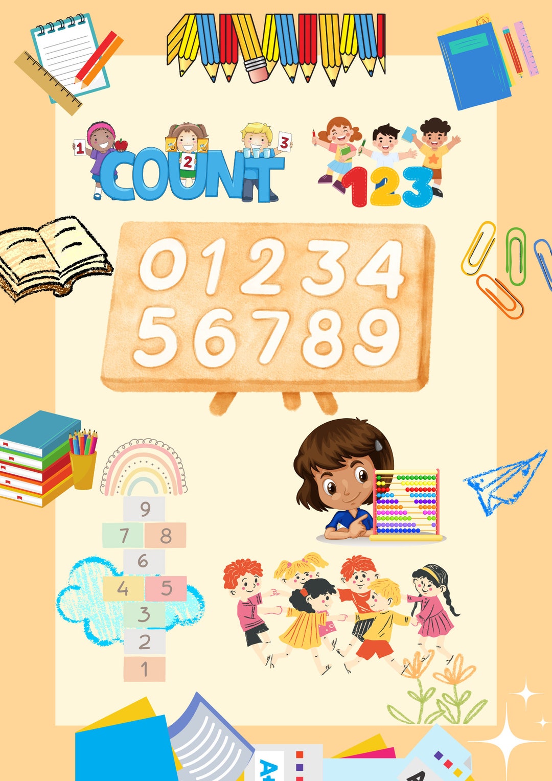 123 Numbers Learning and Activity Printable Counting Learn Numbers ...