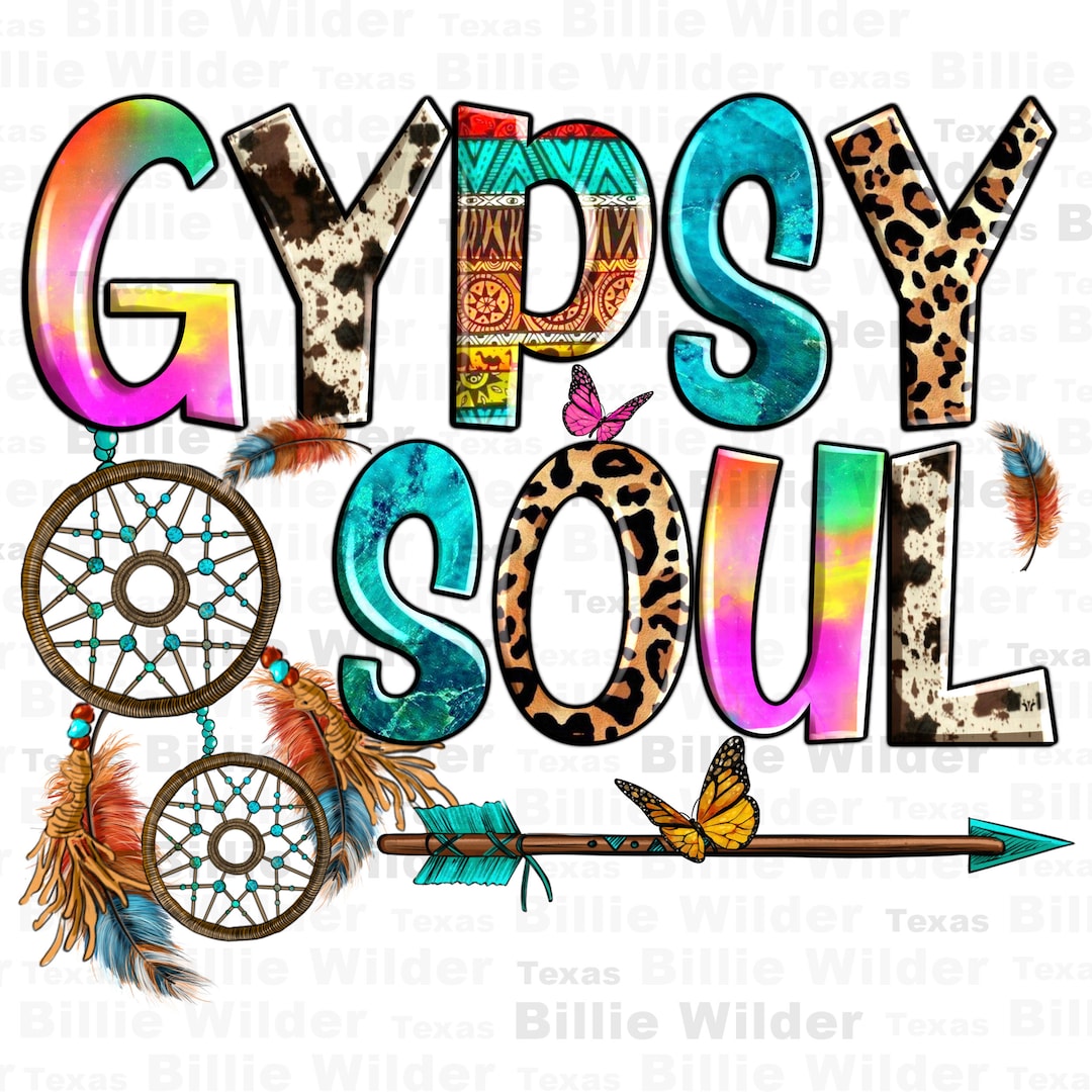 Gypsy Soul Png Sublimation Design Download, Western Gypsy Soul Png ...