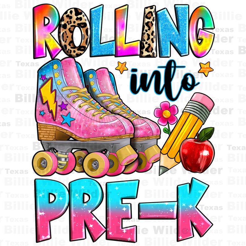 Rolling Into Pre-k Png Sublimation Design Download Graduation - Etsy