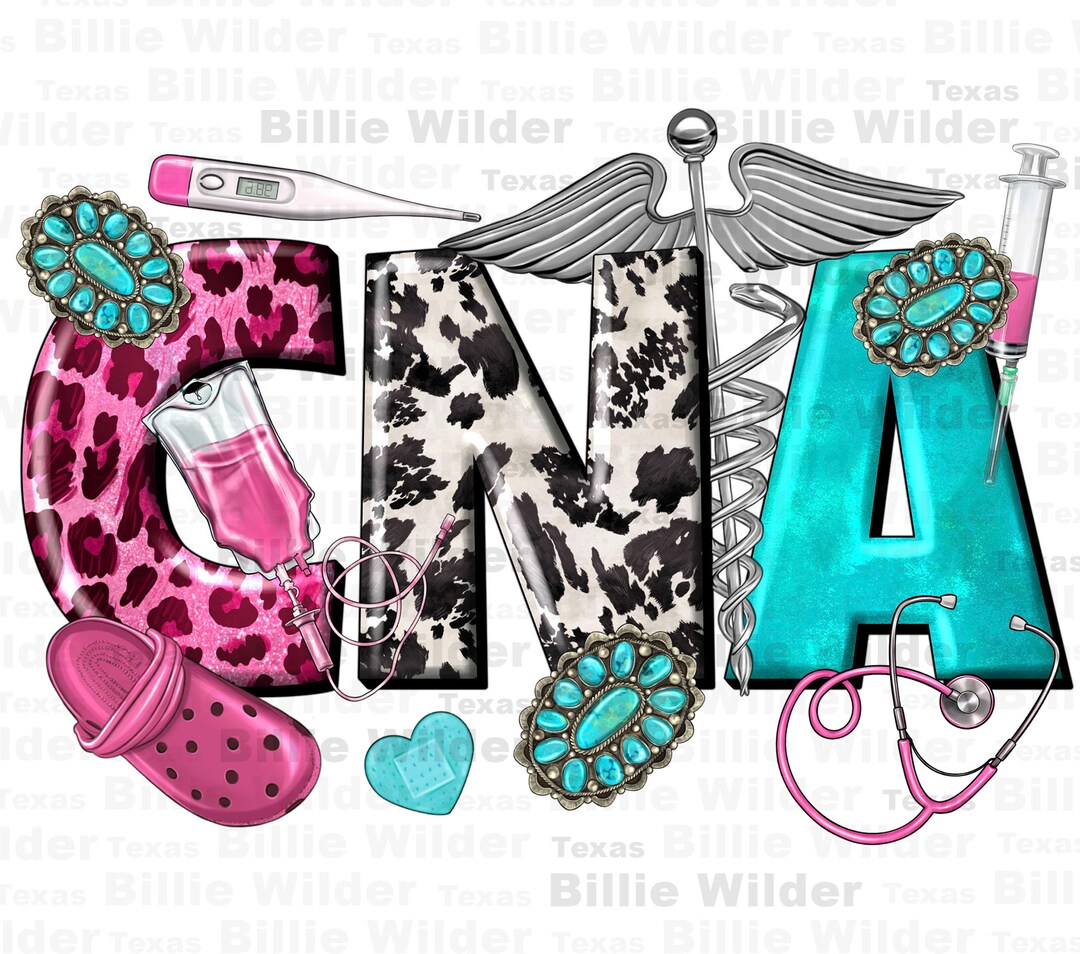CNA Certified Nursing Assistant Png Sublimation Design Download ...