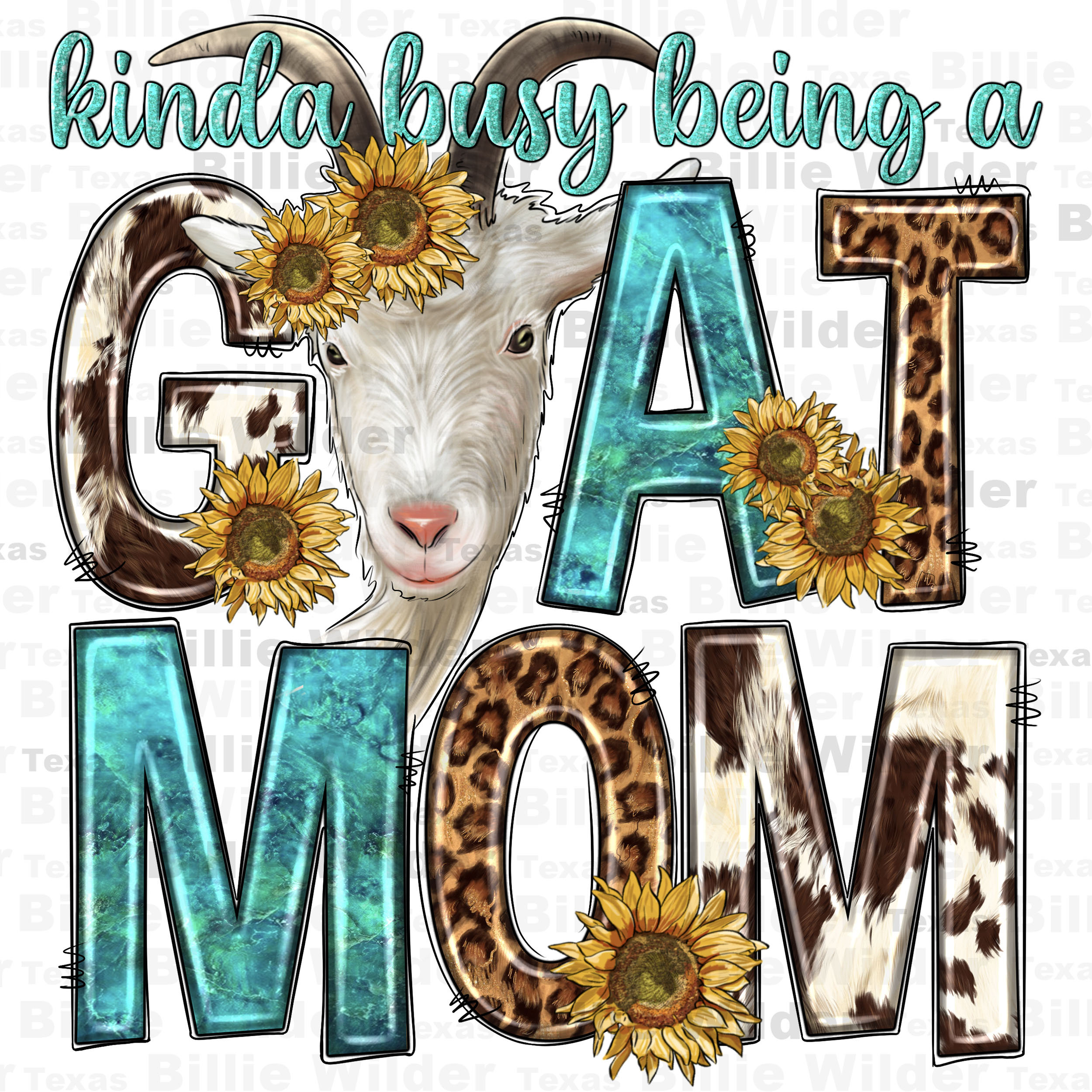 Kinda Busy Being a Goat Mom Png Sublimation Design Download, Mother's ...