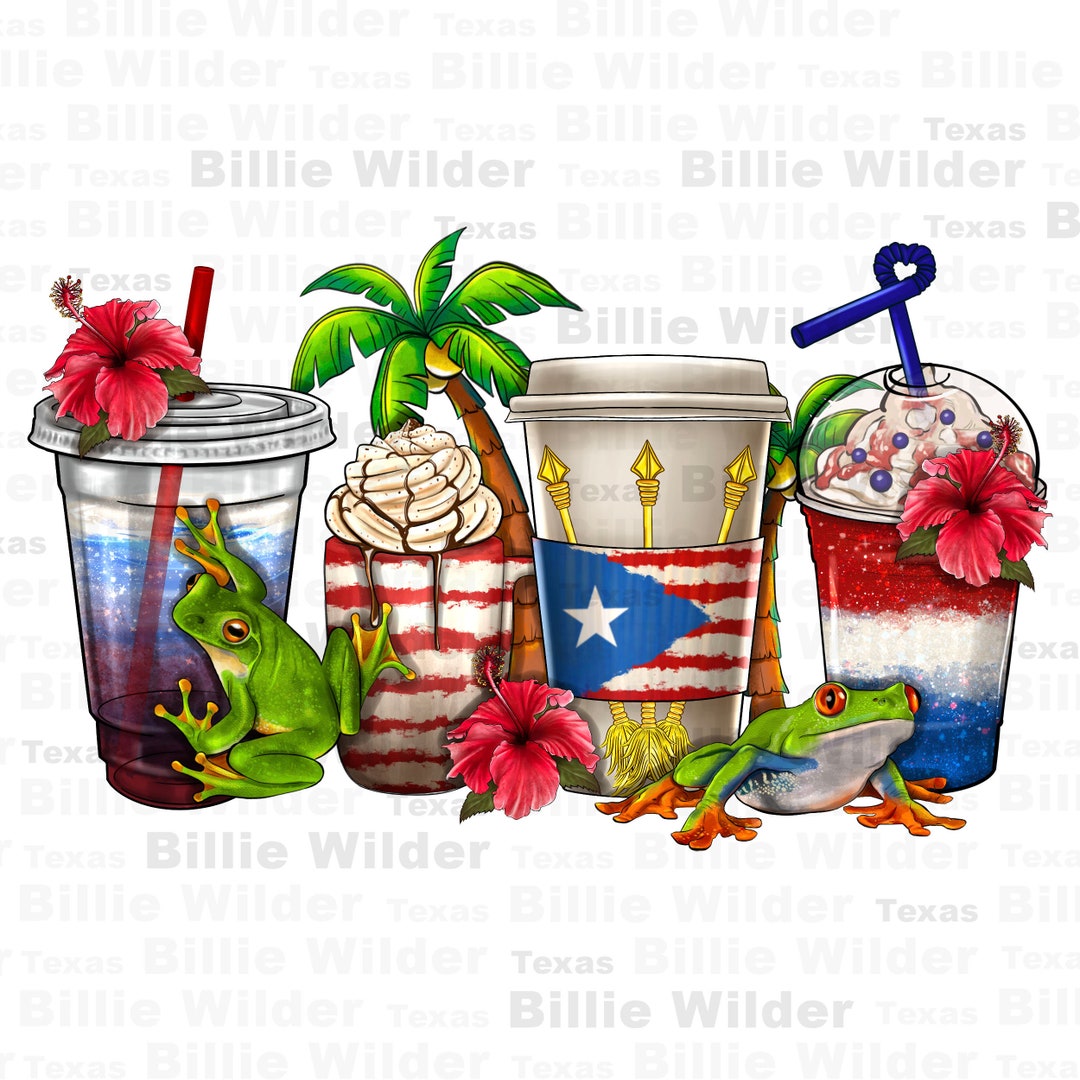 Puerto Rico Coffee Cups Png Sublimation Design Download, Puerto Rico ...