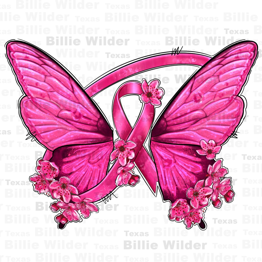 Breast Cancer Butterfly Png Sublimation Design Download, Cancer ...