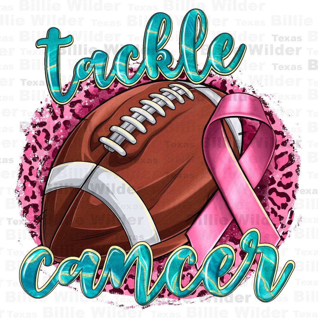 Tackle Cancer Football Png Sublimation Design Download, Cancer ...