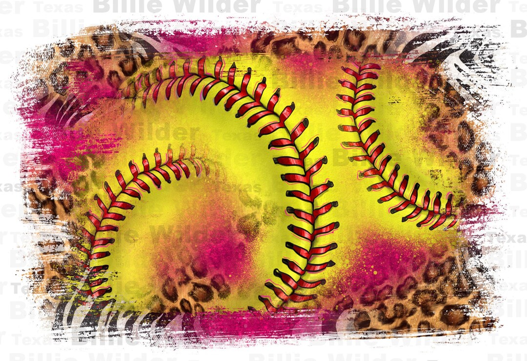 Softball Field Leopard Distressed Background Design,leopard Softball ...