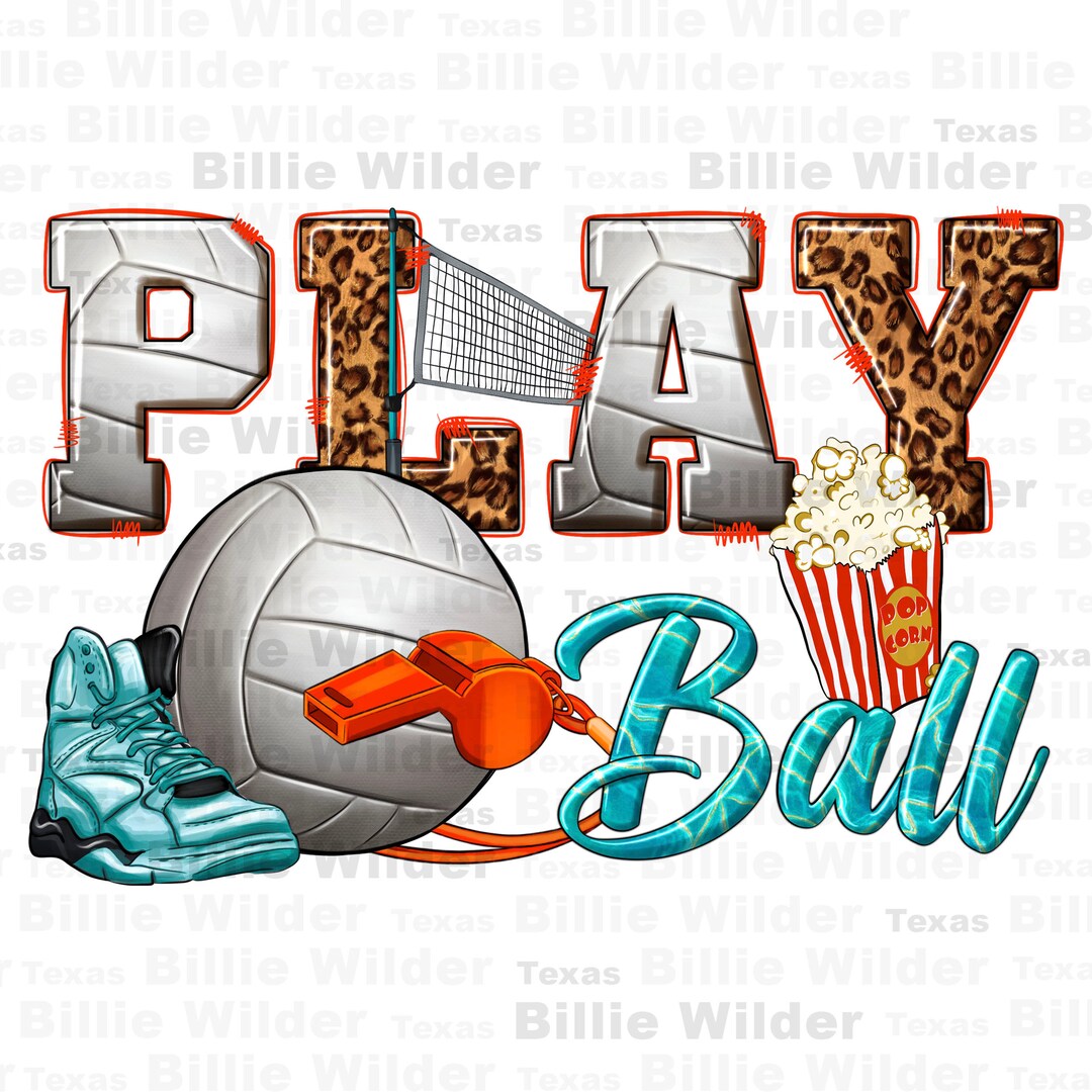 Play Ball Volleyball Png Sublimation Design Download, Game Day Png ...