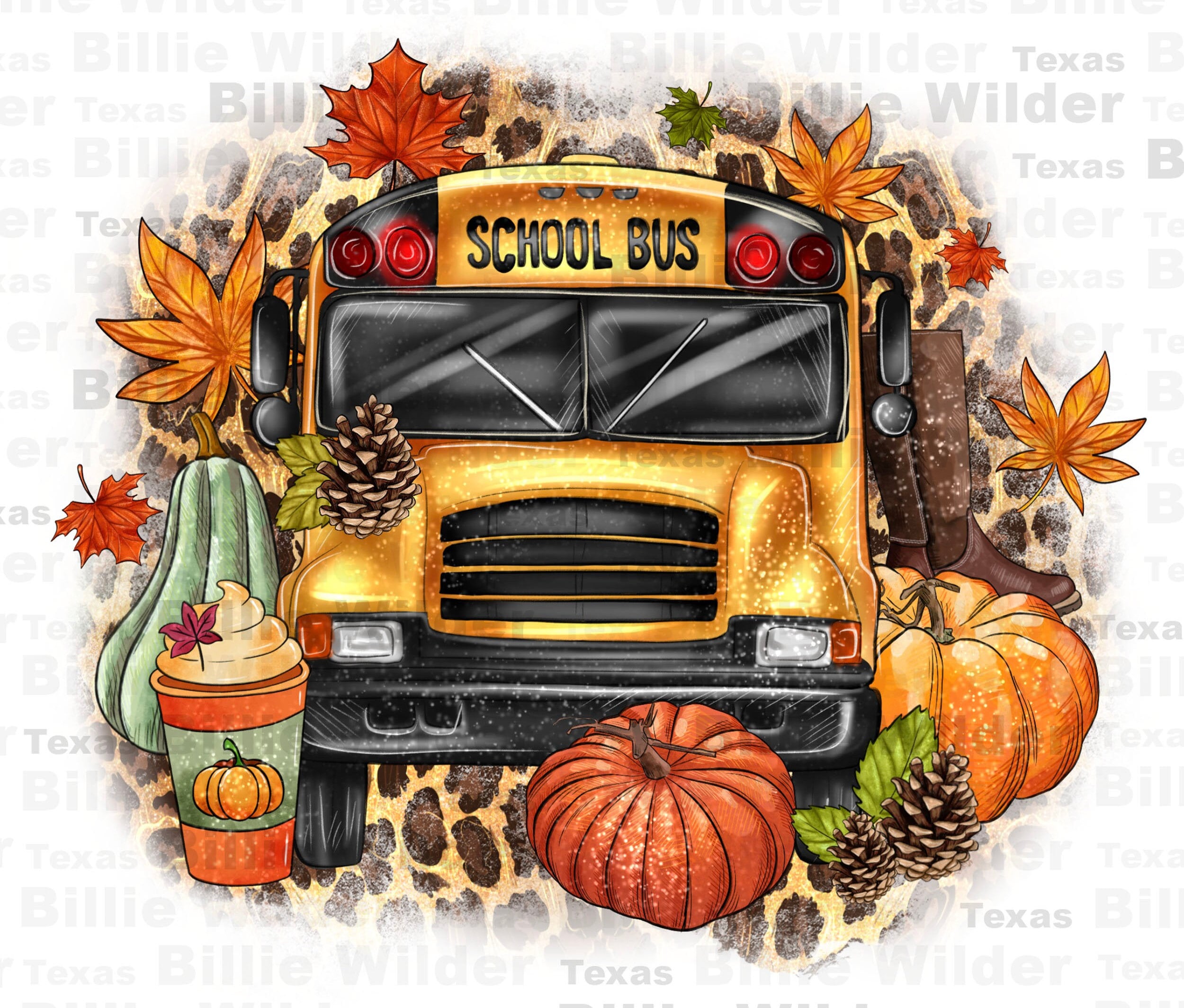 Fall School Bus Png Sublimation Design Download Back to - Etsy