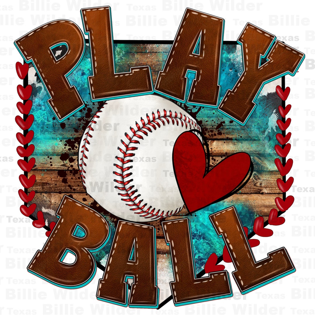 Play Ball Baseball Png Sublimation Design Download, Game Day Png, Sport ...