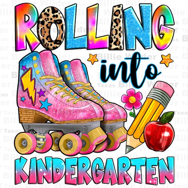 Rolling Into Kindergarten Svg - Etsy