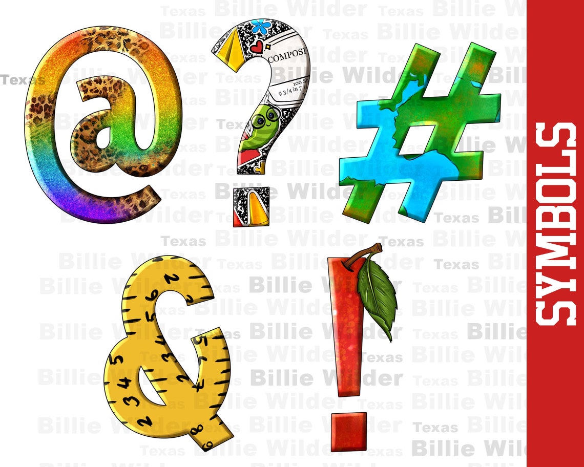 Teacher Alphabet Png Files Bundle, Teacher's Day Doodle Letters Png ...