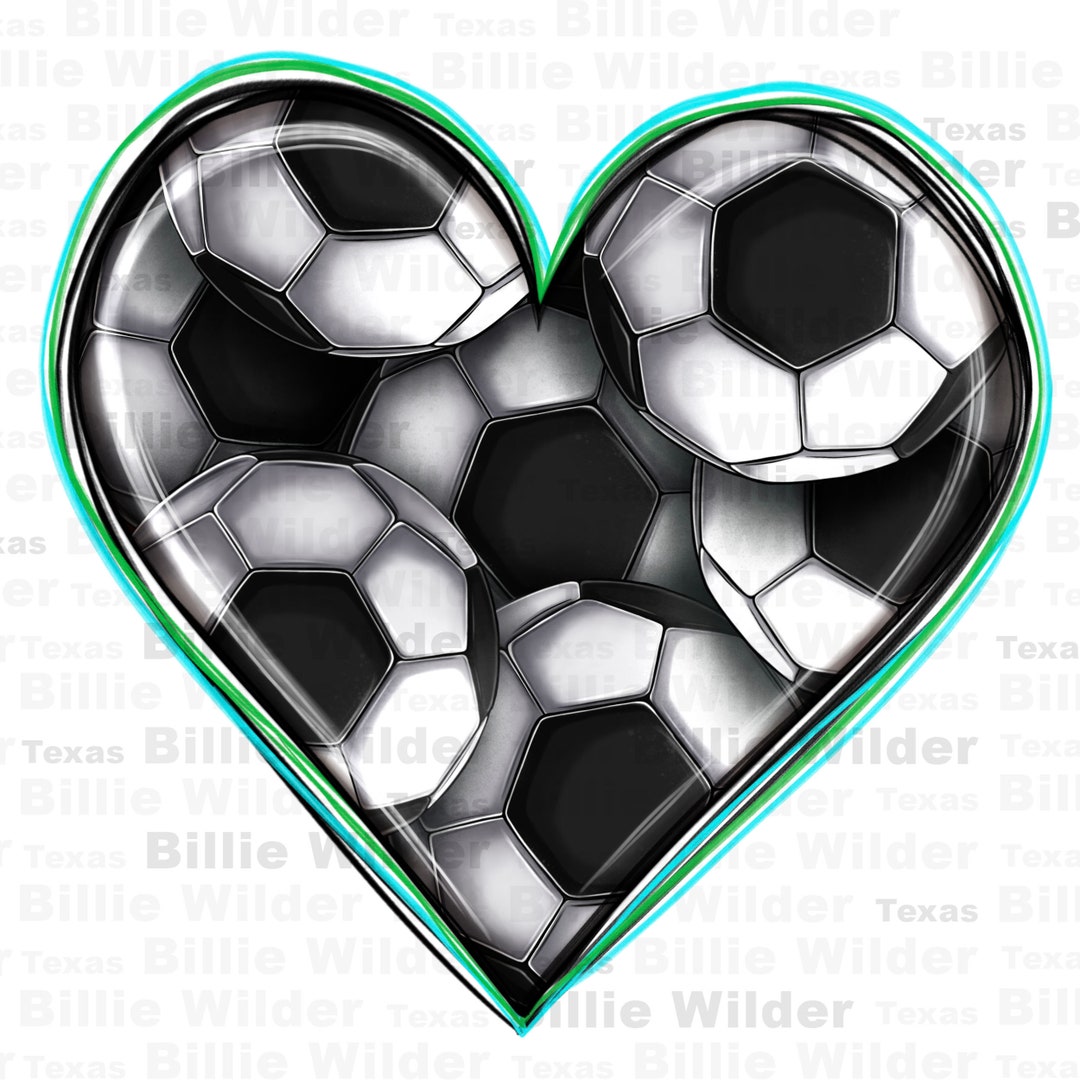 Soccer Heart Png, Soccer Sublimation Design Png, Soccer Heart Png ...