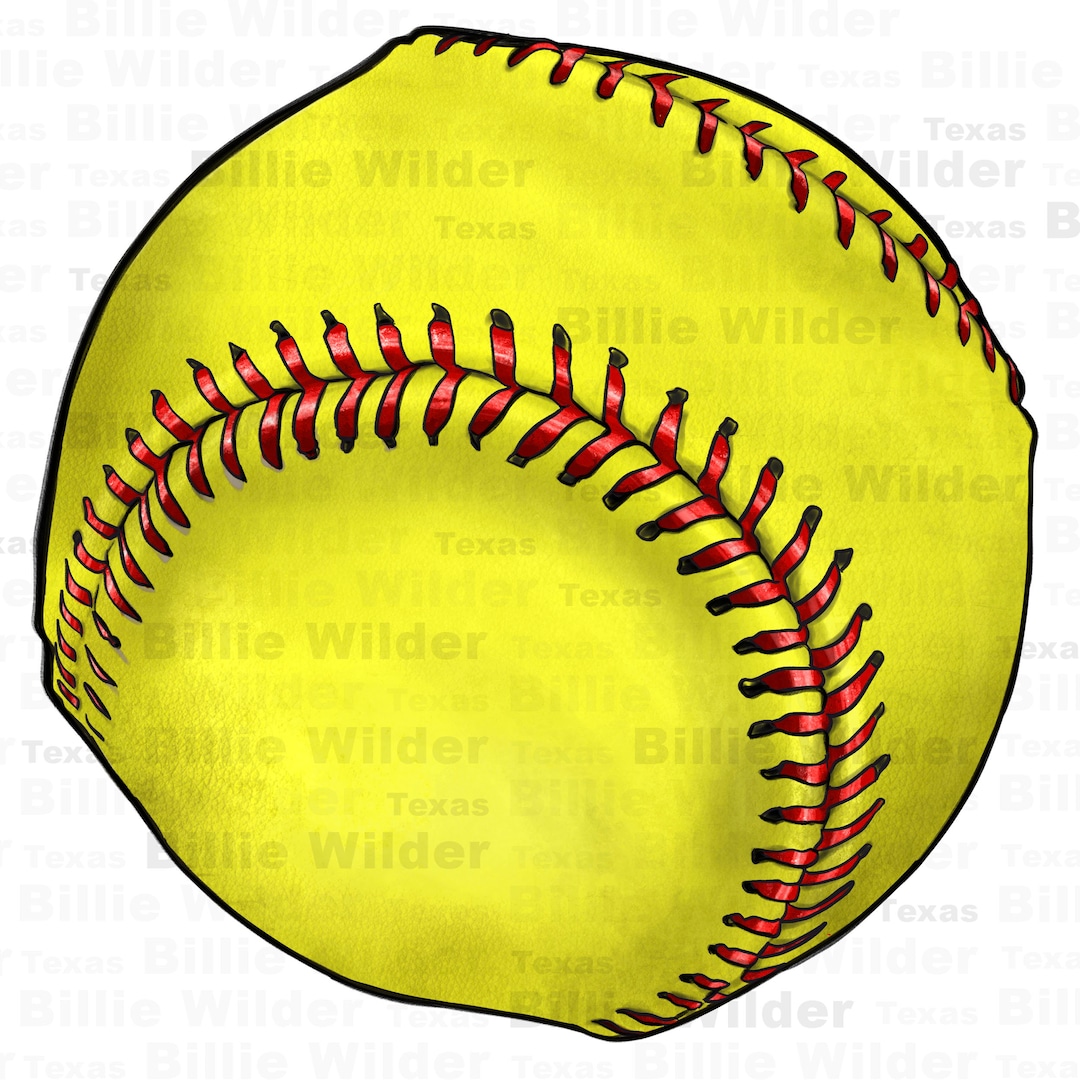 Softball Ball Png Sublimation Design Download, Sport Png, Hand Drawn ...