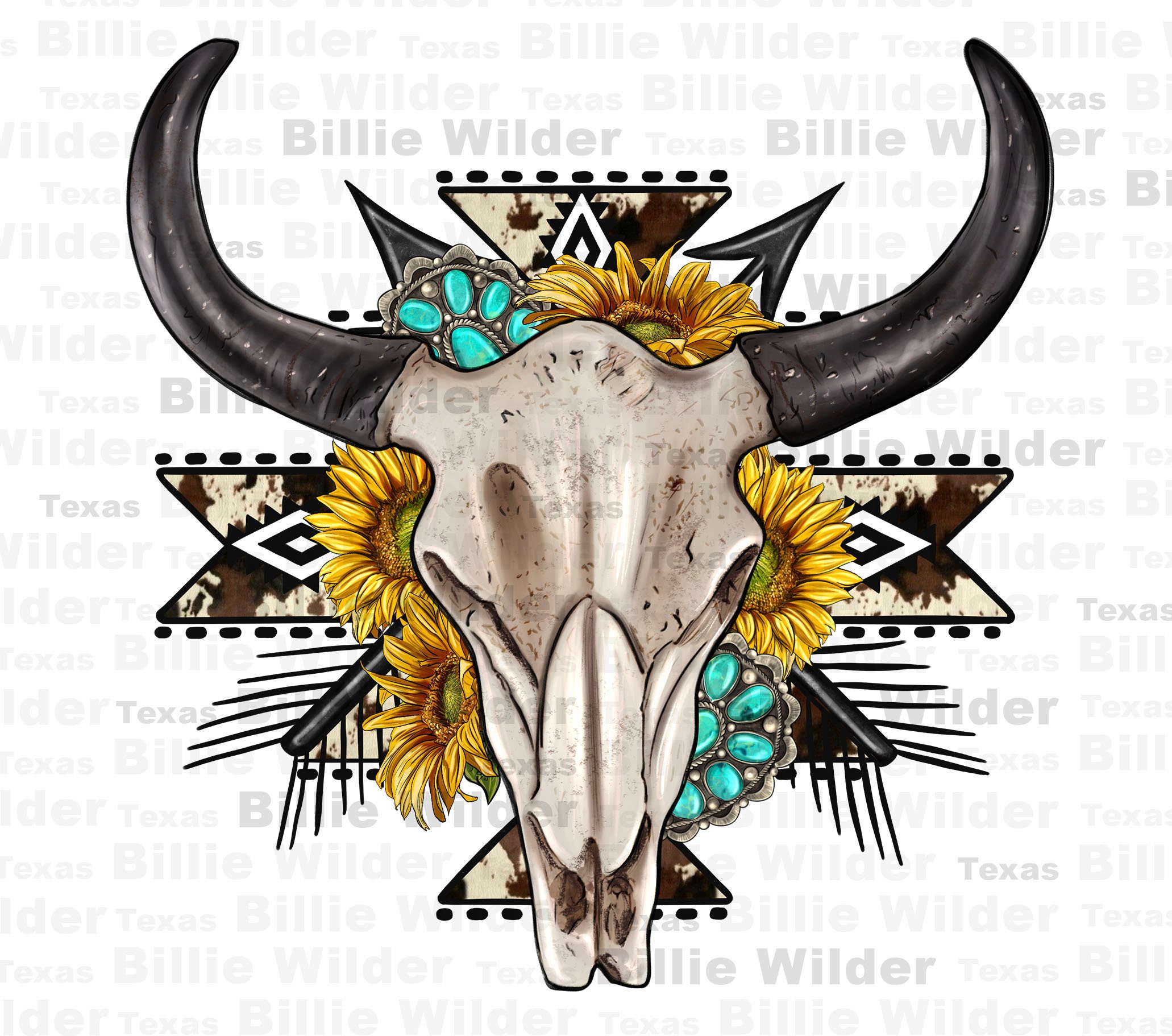 Cow Aztec Western Bull Skull Png Sublimation Design Download - Etsy