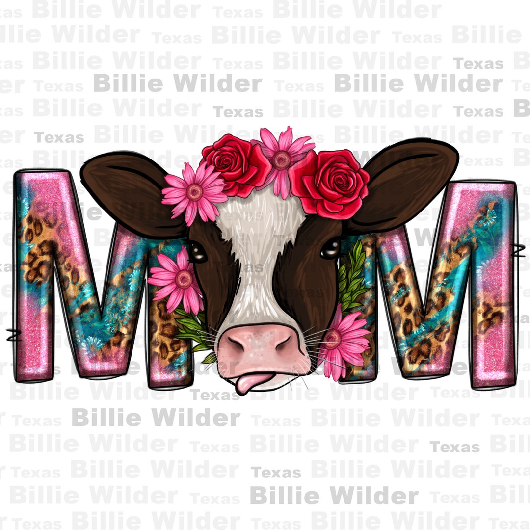 Mom With Cow Png Sublimation Design Download, Mother's Day Png, Western ...