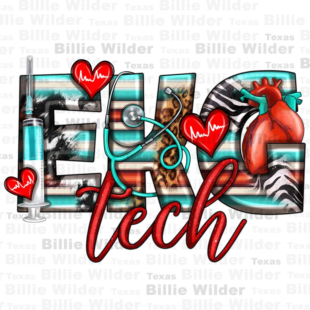 EKG Tech Png Sublimation Design Download, EKG Technician Png, Western ...