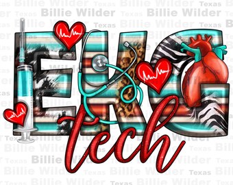 Western EKG Tech Png Sublimation Design Download, EKG Tech Png, Nurse ...