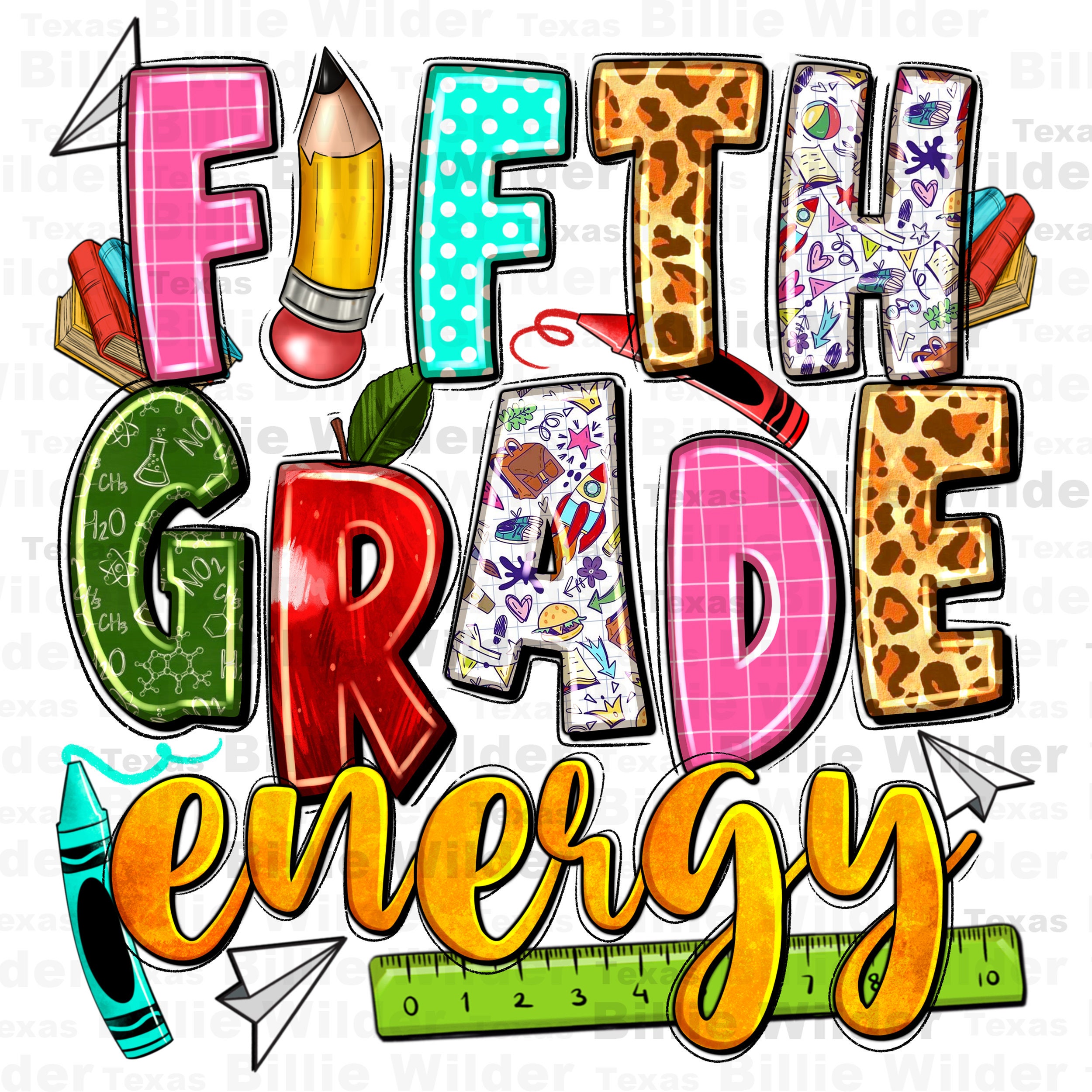 Fifth Grade Energy Png Sublimation Design Download Graduation - Etsy