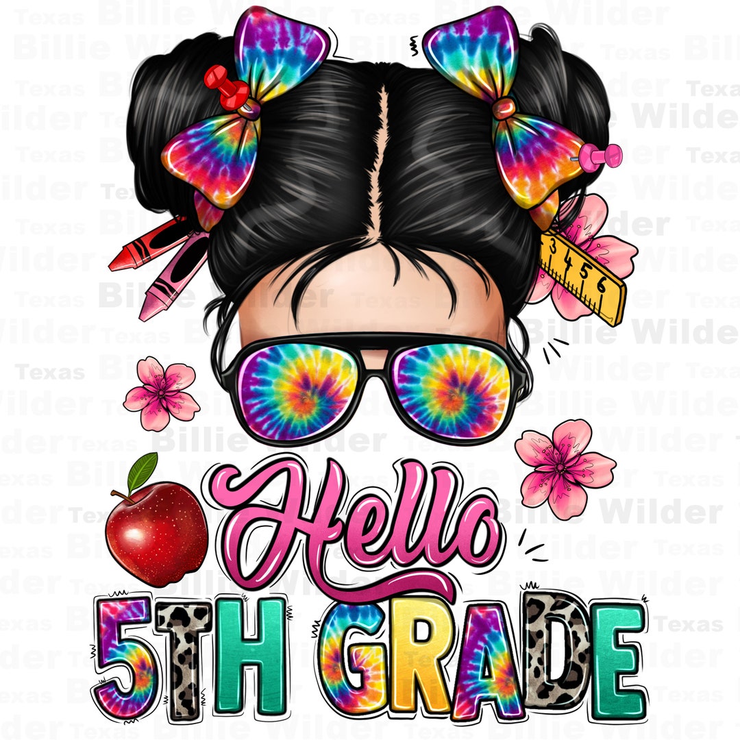 Hello Fifth Grade Png Sublimation Design Download, Graduation Png, 5th ...